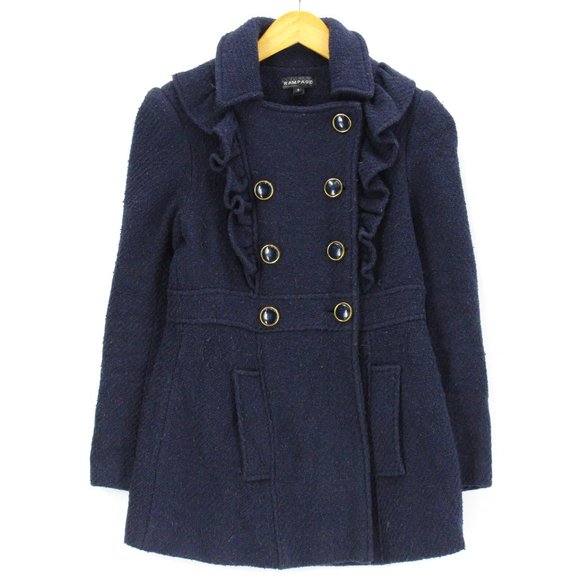 Rampage | Jackets & Coats | Rampage Coat Jacket Womens Navy Blue Front ...